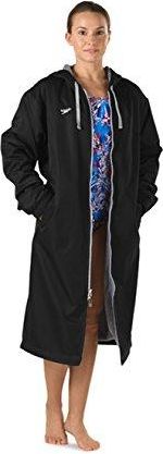 Speedo Parka Jacket Fleece Lined Team Colors Maillot de Bain, Noir, XL Femme