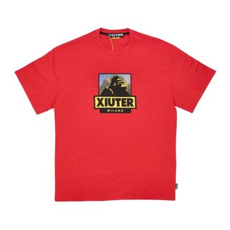 Iuter Crimson Logo Tee Herren T-Shirt - - Tops - Herren - Rot - XL