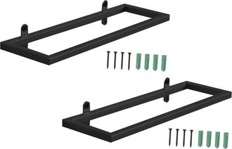 DOITOOL 2 Stück Wandmontiertes Weinregal aus Stabilem Eisen Schwarz Kreativer Flaschenhalter für Wein und Bier Platzsparend Robust und Praktisch für Bar Küche