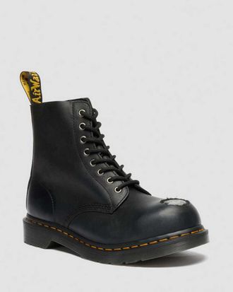 Dr. Martens 1460 Metal Toe Leder Stiefel in Schwarz, Gr&ouml;&szlig;e: 36