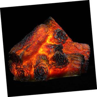 Valiclud 3d-kaminsimulationslampe Kunstharz Flammenloses Led Holzglut Wohnzimmerdekoration Holzkohle Feuerflammen Effekt