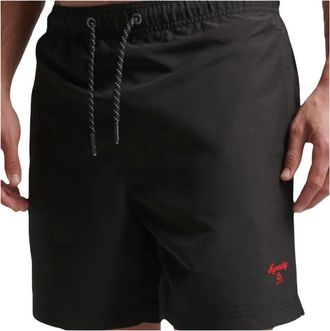 Superdry Homme, Maillots de bain, Noir, Taille: S Polo Vintage Swimming Shorts