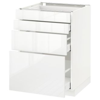 IKEA METOD / MAXIMERA Unterschr., 4 Fronten/4 Schubladen