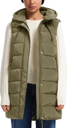 QS by s.Oliver Warm wattierte Steppweste mit Kapuze