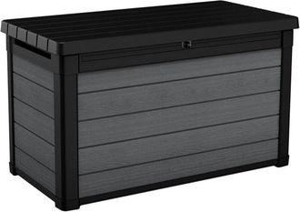 Dmora Aufbewahrungstruhe f&uuml;r drau&szlig;en Versa, Gartenbox, Outdoor-Truhe, Stauraumbank f&uuml;r au&szlig;en, 123x62 h71 cm, Anthrazit - Dmora