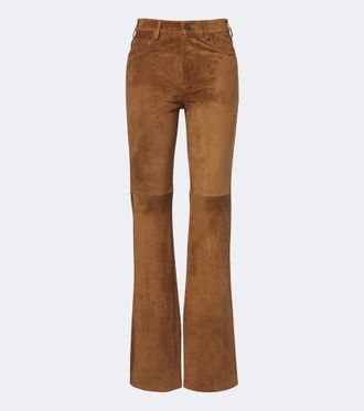 Nili Lotan Weite Hose Joan aus Veloursleder