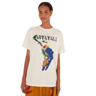 Farm Rio Farm Rio, Femme, Tops, Blanc, Taille: 36 FR Abya Yala T-Shirt