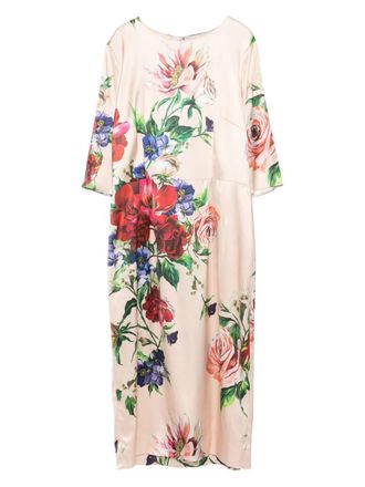 Dolce & Gabbana robe à fleurs imprimées - Rose