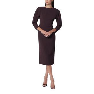 Andamane Amanda Rundschulter Midi Kleid - - Dresses - Damen - Rot - XS