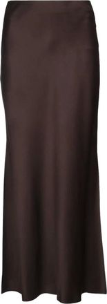 Brunello Cucinelli Femme, Jupes, Brun, Taille: 38 FR Fluid Bias-Cut Skirt