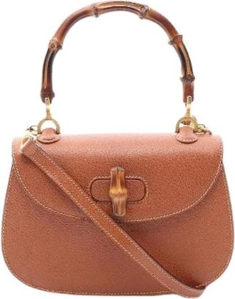 Gucci Pre-owned Cuir sacs-gucci - Femme - Pre-owned - Brun - Taille: ONE Size