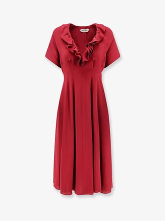 Alberta Ferretti Viscose dress with rouches - ALBERTA FERRETTI - gender_Woman