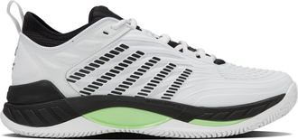K-Swiss Herren Hypercourt Supreme 2 Clay Tennis Shoe, White/Black/Soft Neon Green, 47 EU
