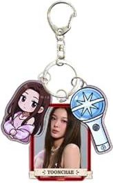 Generic Accessoires Pendentif acrylique Porte-cl&eacute;s pendentif idole cor&eacute;enne dessin anim&eacute; Anneau de cl&eacute; de voiture Anneau de t&eacute;l&eacute;phone portable Sac &agrave; suspendre