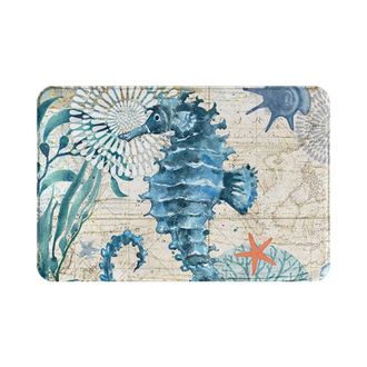 Generic Fussmatte Seepferdchen Fu&szlig;matte Au&szlig;en Personalisierte Sauberlaufmatte Langlebig Teppich, F&uuml;r Wohnzimmer, Au&szlig;en & Innen, 60 x 40cm
