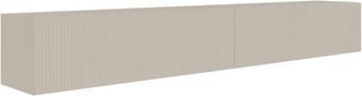 Selsey Selsey Veldio - TV-Lowboard h&auml;ngend mit geriffelten Fronten, 200 cm, greige