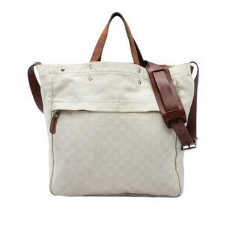 Gucci Pre-owned Canvas Satchel - - Pre-owned - Damen - Wei&szlig; - ONE SIZE