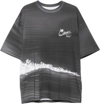 Amiri Homme, Tops, Gris, Taille: M T-shirt Logo Palmier