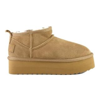 Colors Of California Platform Sheepskin Suede Boot Color Bla, Size 36 EU BLA 36, Tan, 40 EU