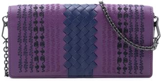 Bottega Veneta Hobo Bags - Nappa Intrecciato Embroidered Continental Wallet o - Gr. unisize - in Orange - f&uuml;r Damen