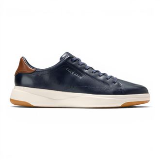 Cole Haan Herren GrandPro Luxe Mile Trainer Blaue Lederschuhe - C42754