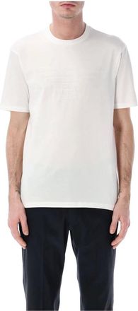 Emporio Armani Homme, Tops, Blanc, Taille: S T-shirt en jersey