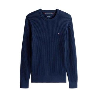 Tommy Hilfiger Rundhals-Strickware - - Knitwear - Herren - Blau - 2XL