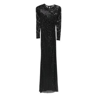 Self Portrait Asymmetrisches Maxikleid aus Spitze - - Dresses - Damen - Schwarzk - 2XS