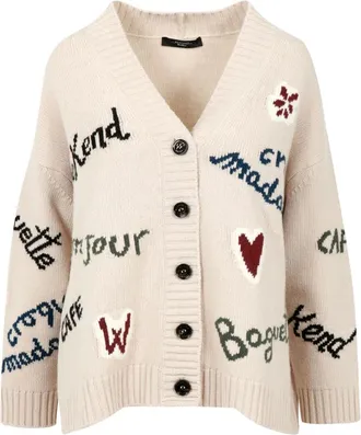 Max Mara Damen, Strickwaren, Beige, MGr&ouml;&szlig;e