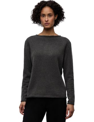 Street One Pullover mit gerolltem Saum Gravel Grey Mel. 36