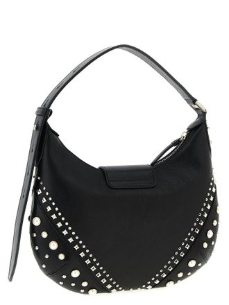 Jimmy Choo London Womens White Lamb Leather Shoulder Bag