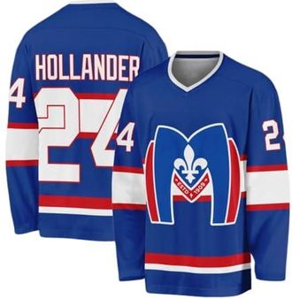 Generic Maillot de sport unisexe &agrave; manches longues et col en V inspir&eacute; de l&eacute;quipe Hudson Williams et Connor Storrie, bleu 1, XXL