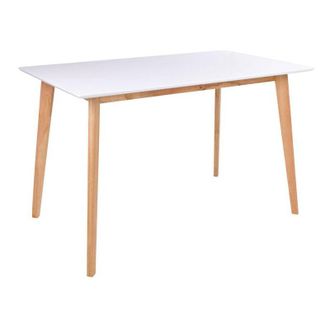 ebuy24 Voos Esszimmertisch 70 x 120 cm in weiss und natur