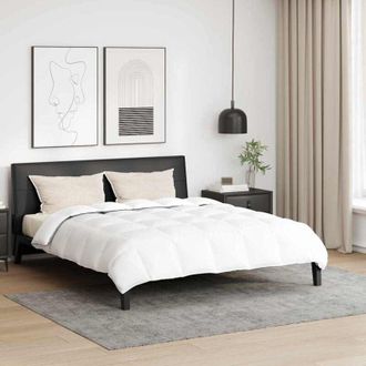 vidaXL Winterbettdecke mit Kissen 3 pcs Weiß Daunenfeder vidaXL