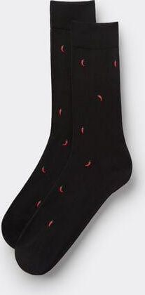 Calzedonia Gemusterte Herrensocken Schwarz