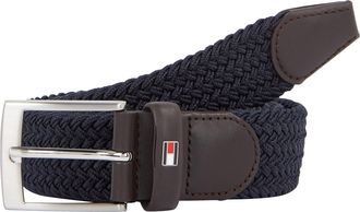 Tommy Hilfiger Herren Gürtel New Adan Belt 3,5 cm Stoffgürtel, Blau (Sky Captain), 110 cm