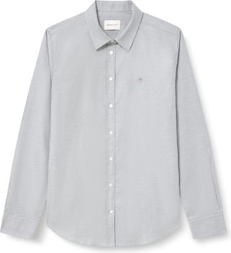 GANT Damen Slim Stretch Oxford Shirt Bluse, Grün, 36