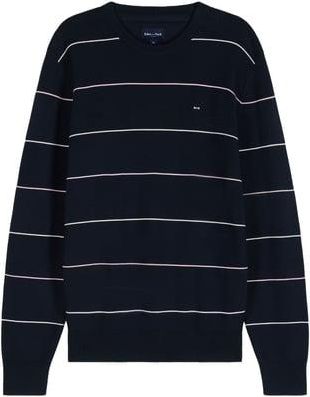 Eden Park Pull col rond ray&eacute; en coton