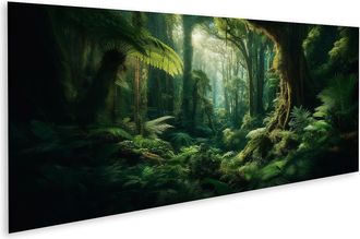 Islandburner Bild auf Leinwand Majestätischer tropischer Regenwald mit üppigem Grün Bilder Wandbilder Poster