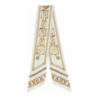 Balmain Femme, Accessoires, Jaune, Taille: ONE Size Bandana en soie imprim&eacute;e avec motif de cha&icirc;nes