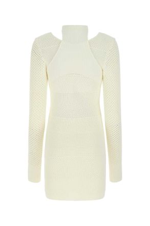 ADĀMO Andrea Adamo Womens Ivory Stretch Viscose Blend Dress 0474 Abiti
