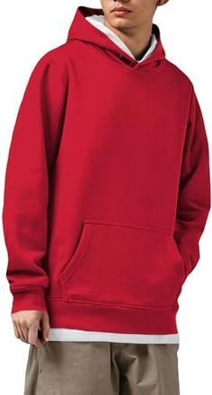 Generic Sweat &agrave; capuche l&eacute;ger uni pour homme - Automne et hiver - Tendance - Manches longues - Coupe ample - Confortable - Pour entra&icirc;nement int&eacute;rieur et ext&eacute;