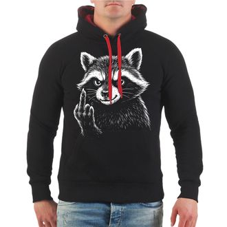 Spass Kostet Herren Kapuzenpullover Hoodie Frecher Waschb&auml;r lustige Tier Motive Gr&ouml;&szlig;e S - 5XL