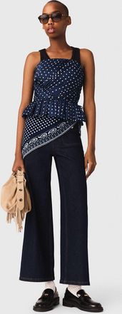 Maje Bedrucktes Bustier-top - Marine Pois Bandana Print - Maje