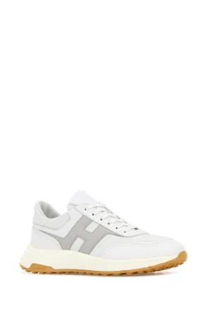 Hogan Mens White Leather Hyperlight Sneakers B001bianc