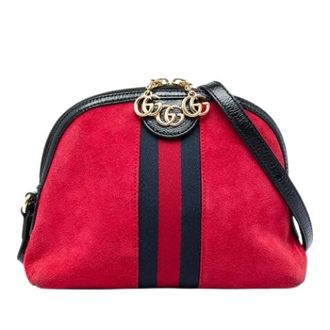 Gucci Pre-owned Vintage Suede Crossbody Bag - - Pre-owned - Damen - Rot - ONE SIZE