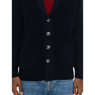 Fedeli Shawl-Collar Cashmere-Blend Cardigan - Navy