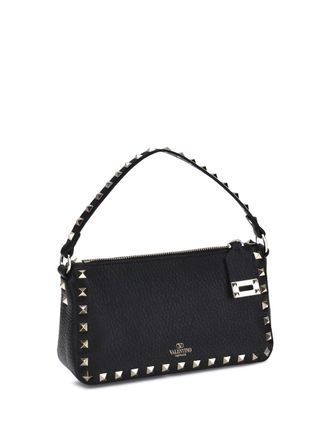 Valentino Garavani Womens Rockstud Leather Shoulder Bag Nero Calf Bos Taurus