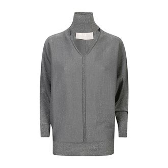 Circus Hotel Grauer Viskose Rollkragenpullover - - Knitwear - Damen - Grau - XS