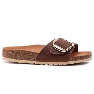 Birkenstock Pantoletten Birkenstock Madrid Big Buckle 1006525 Braun